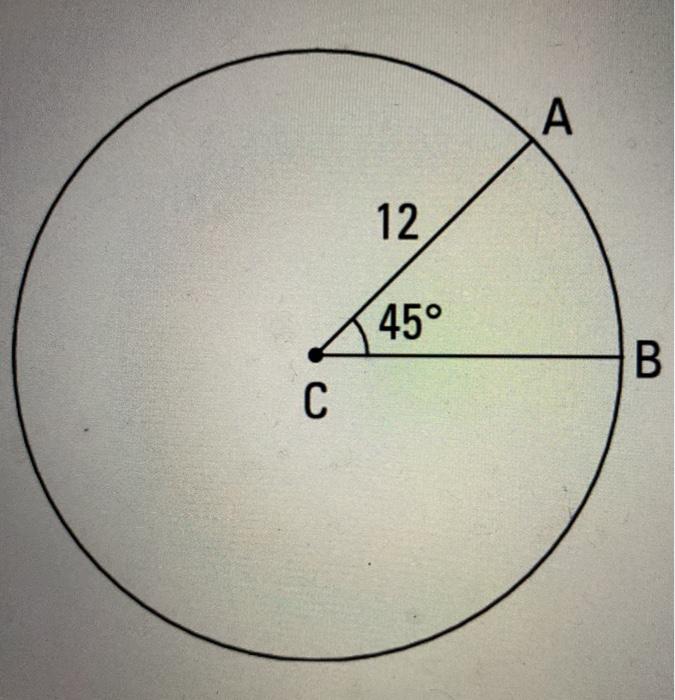Solved X Determine the length of minor arc AB, to the | Chegg.com
