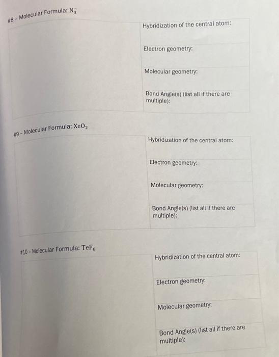 Solved Draw the Lewis Structure for the following molecules | Chegg.com