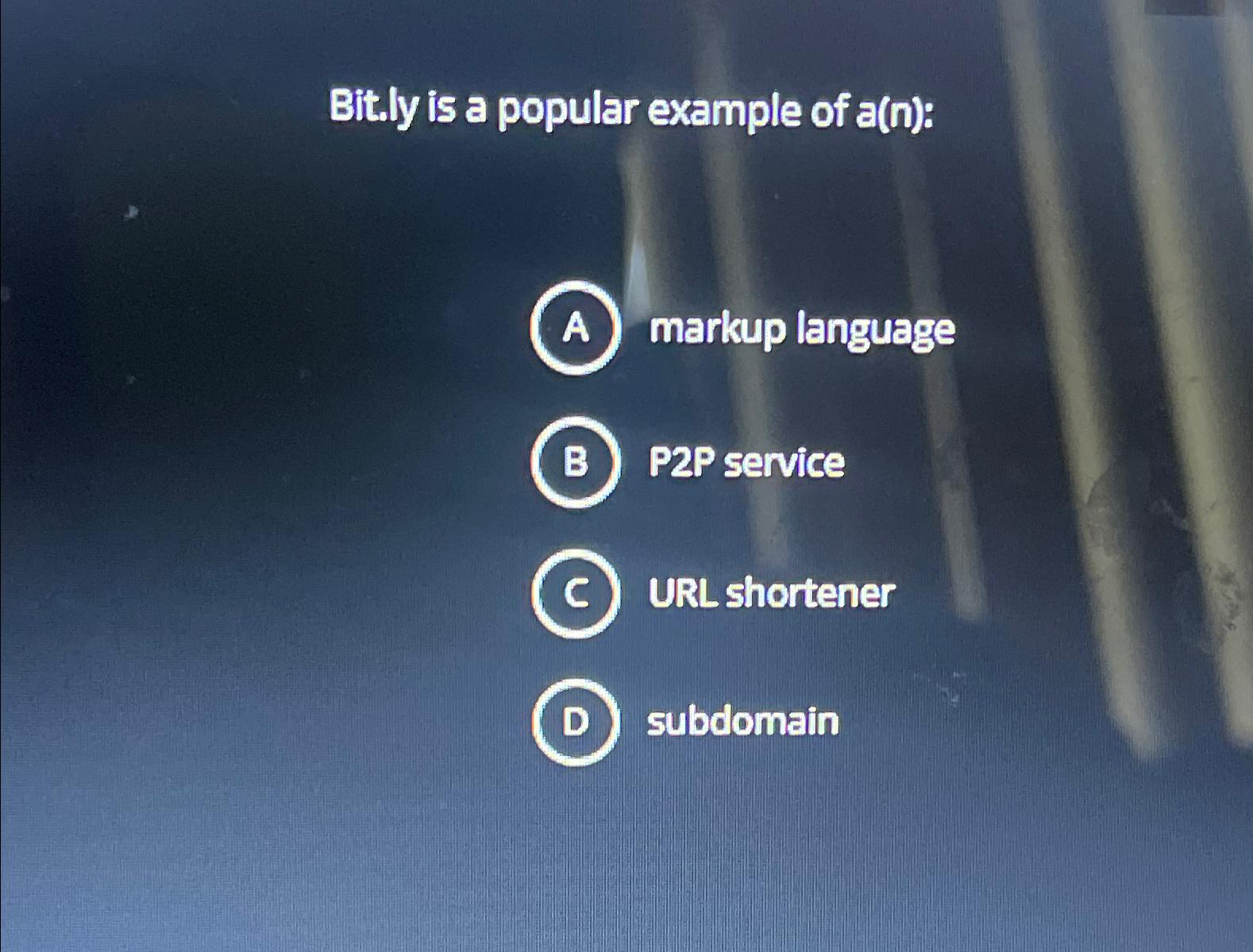 Solved Bitly is a popular example of a(n) ﻿:A markup | Chegg.com