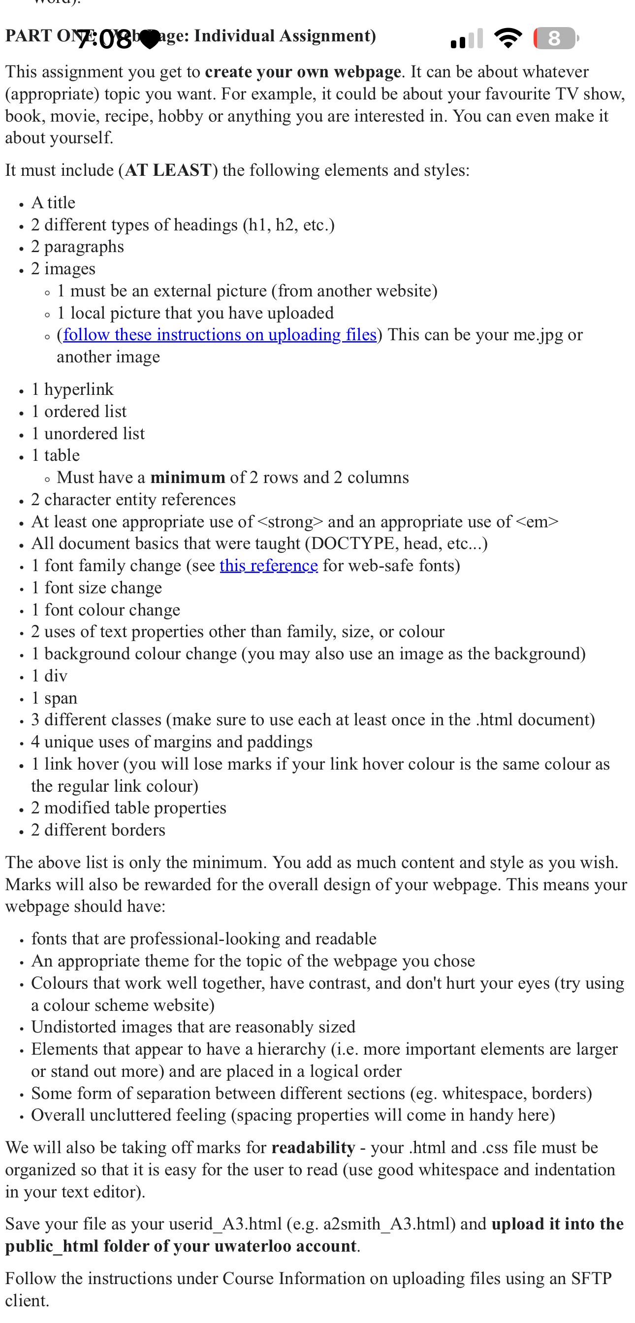 Solved PART OY:08b) ﻿Individual Assignment)This assignment | Chegg.com
