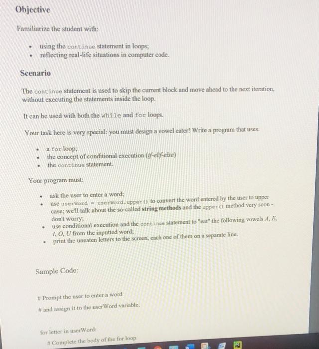 Solved Objective Familiarize the student with: • using the | Chegg.com