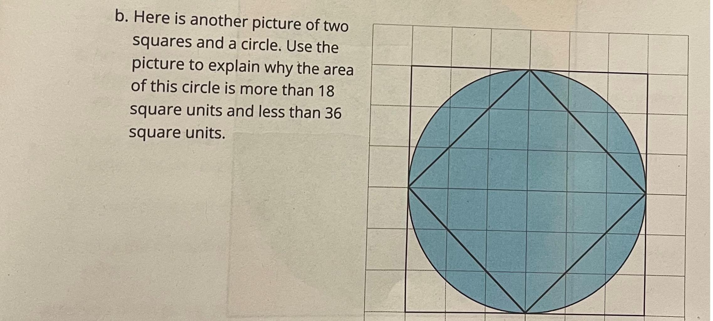 Solved b. ﻿Here is another picture of two squares and a | Chegg.com