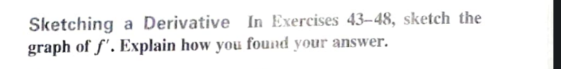 Solved Sketching a Derivative In Exercises 43-48, sketch the | Chegg.com