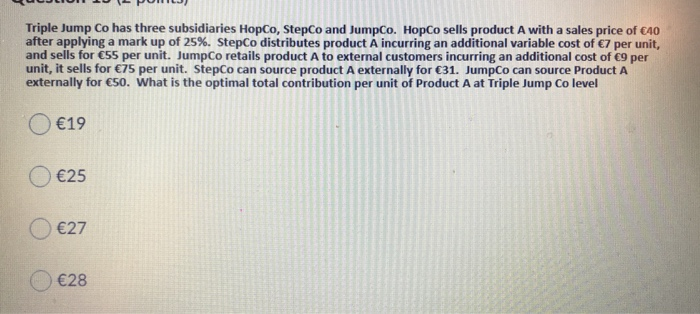 Solved Triple Jump Co has three subsidiaries HopCo, StepCo | Chegg.com