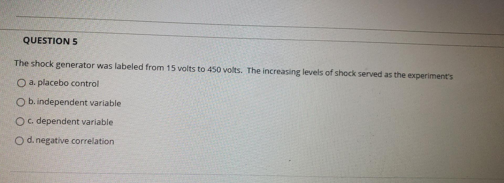 Solved QUESTION 5 The shock generator was labeled from 15 | Chegg.com