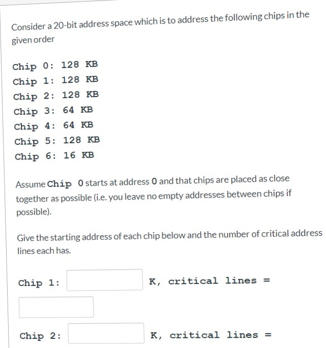 Solved Consider a 20-bit address space which is to address | Chegg.com