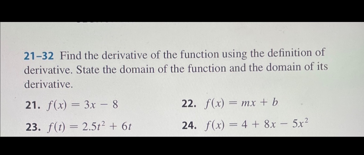 Solved Find the derivative of the function using the | Chegg.com