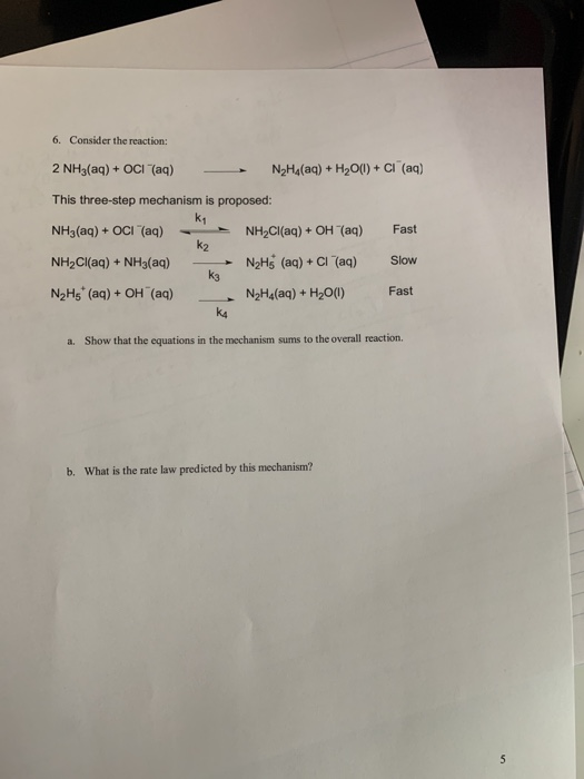 Solved 1. Write the rate expression with respect to the | Chegg.com