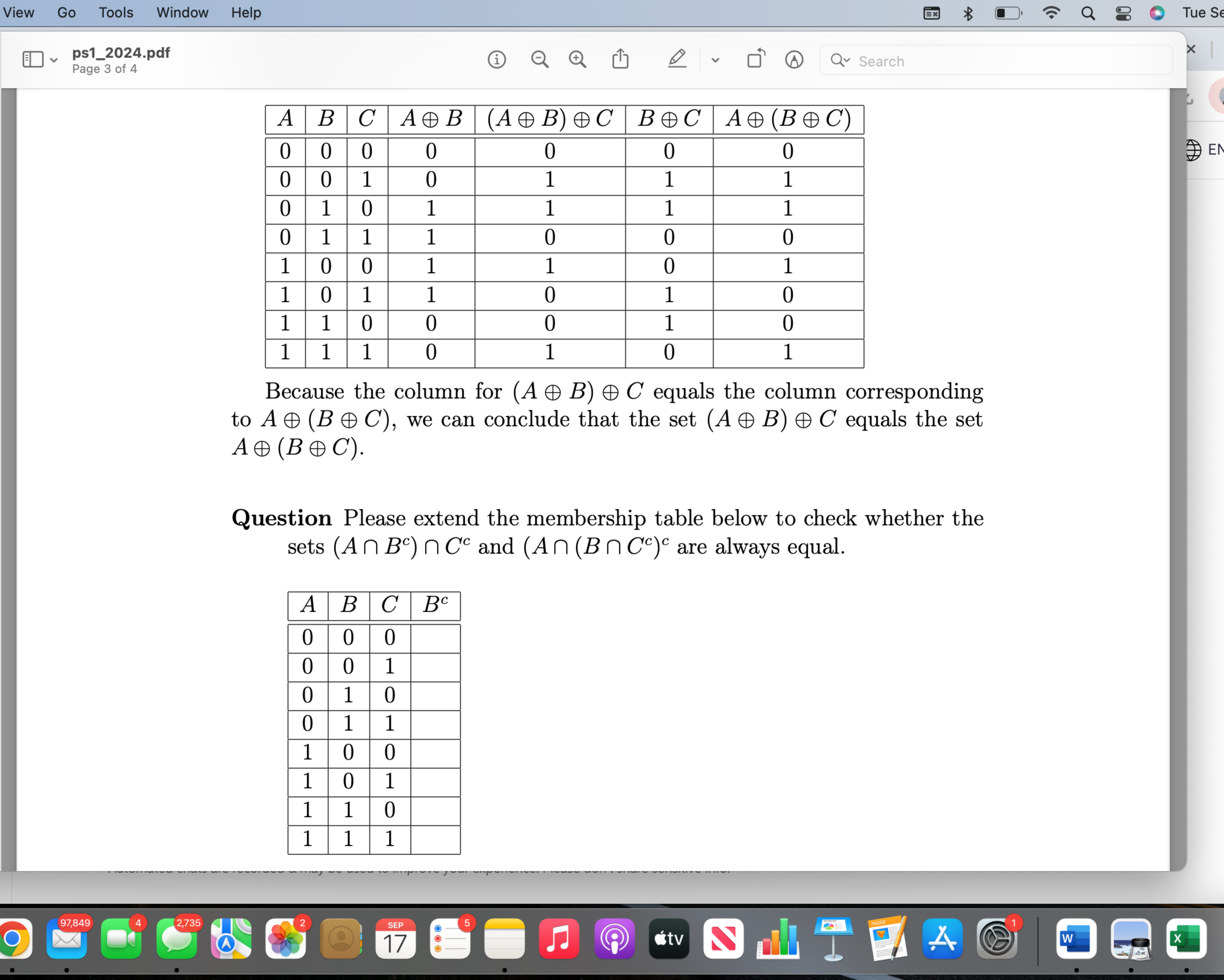 Solved Question Please extend the membership table below to | Chegg.com