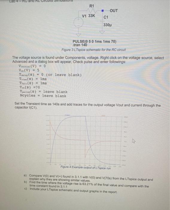 Solved 3.1 - RC Circuit Objectives for this procedure • | Chegg.com