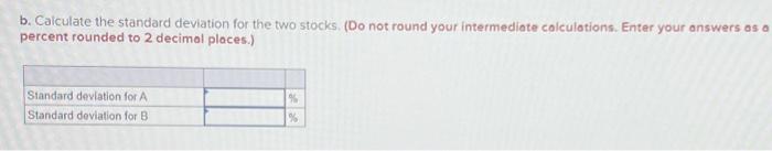 Solved Problem 11-8 Calculating Returns and Standard | Chegg.com
