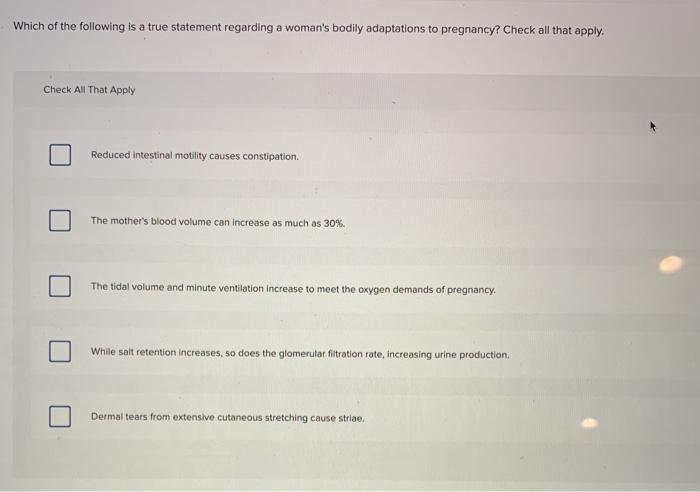 Solved Which of the following is a true statement regarding | Chegg.com