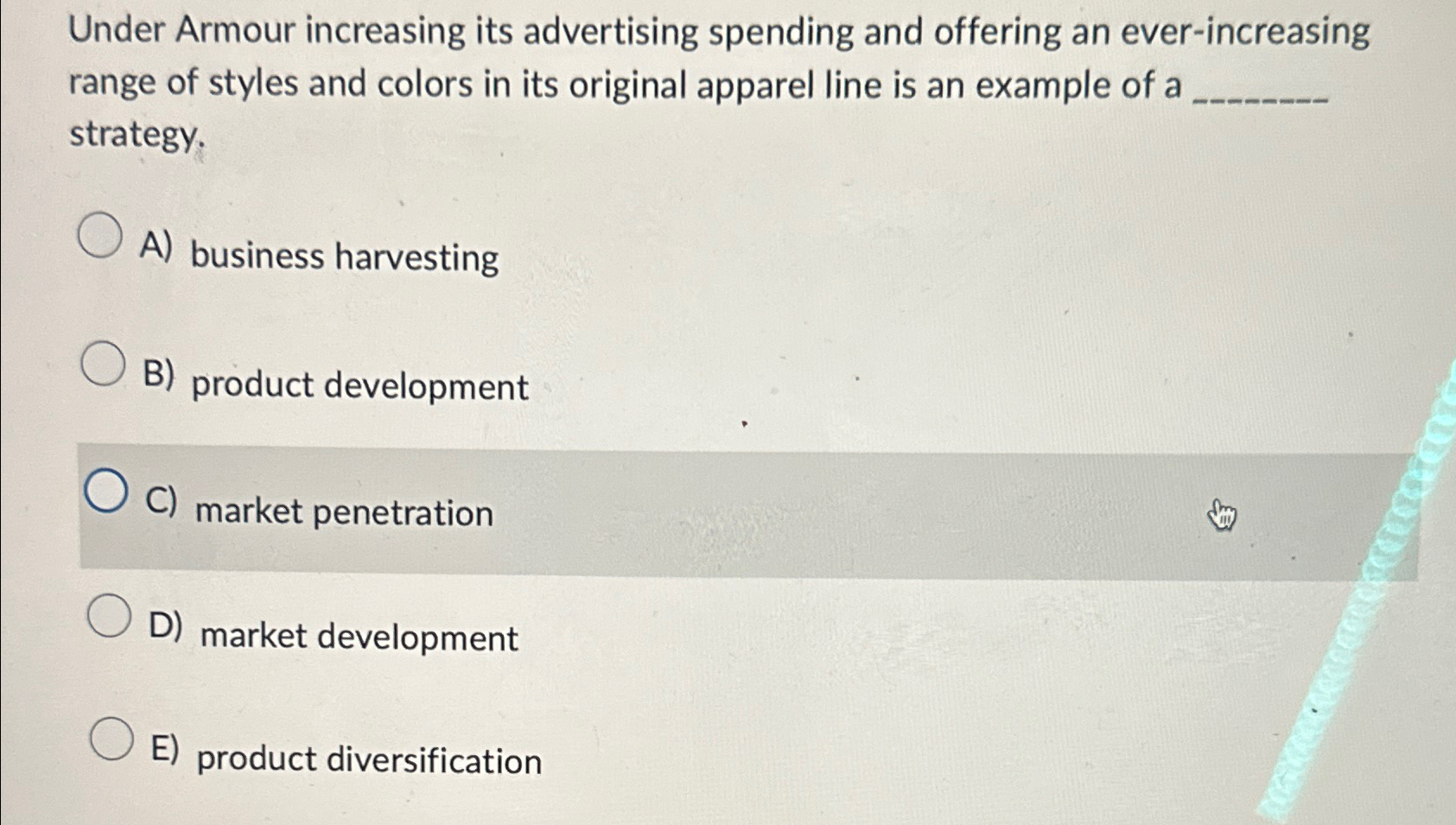 Solved Under Armour increasing its advertising spending and | Chegg.com