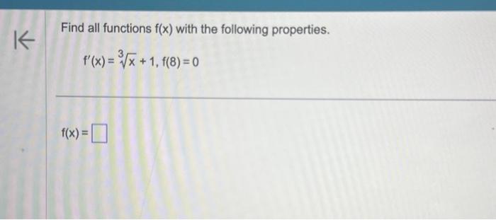 Find all functions f(x) with the following | Chegg.com