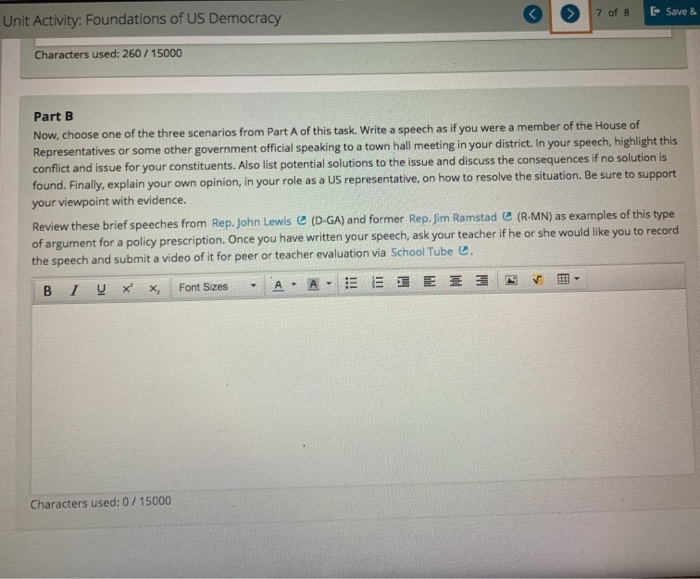 Unit Activity. Foundations of US Democracy 7 of 8 E | Chegg.com