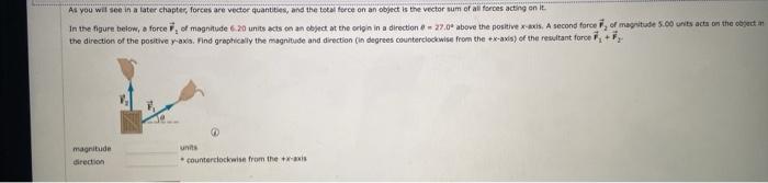 Solved As you will see in a later chapter, forces are vector | Chegg.com