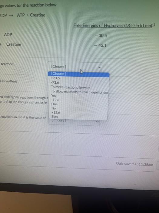 Solved Q31. Using the free energy values for the reaction | Chegg.com