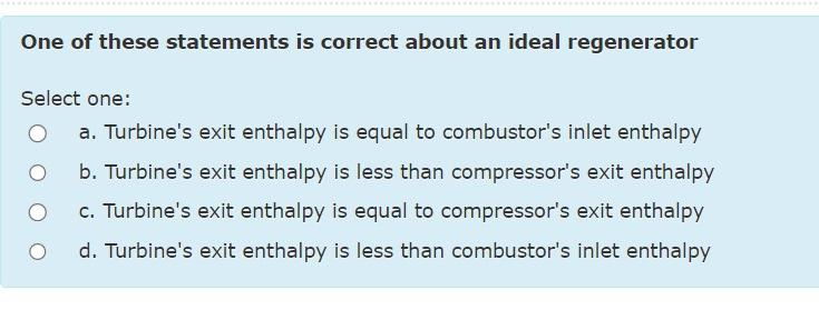 Solved One of these statements is correct about an ideal | Chegg.com