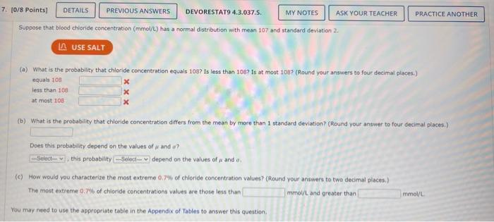 Solved Suppose that blood chloride concentration (mmol/l) | Chegg.com