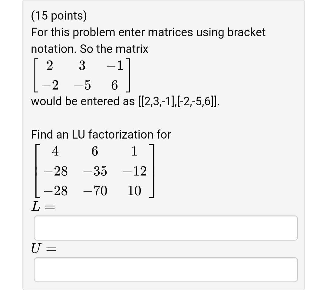 Solved 10 Points Consider A Linear System Whose Augmented 5459