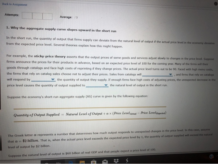 Back to Assignment Attempts: Average: 73 1. Why the | Chegg.com
