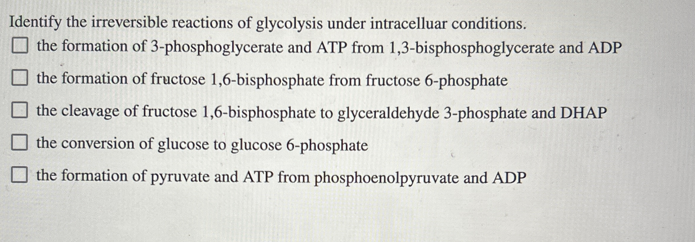 High Quality SOLUTION Identify the irreversible reactions of glycolysis | Chegg.com