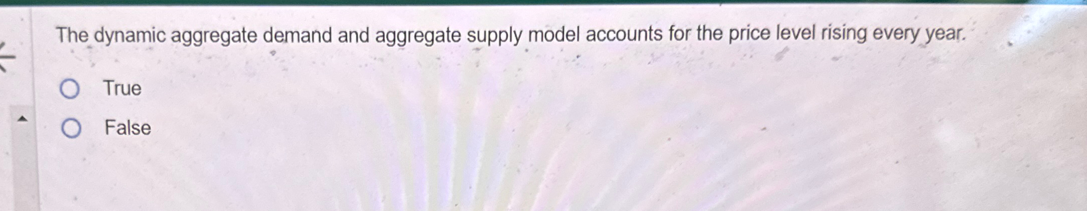 Solved The dynamic aggregate demand and aggregate supply | Chegg.com