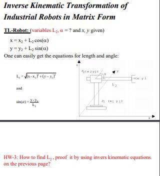 Solved Inverse Kinematic Transformation of Industrial Robots | Chegg.com