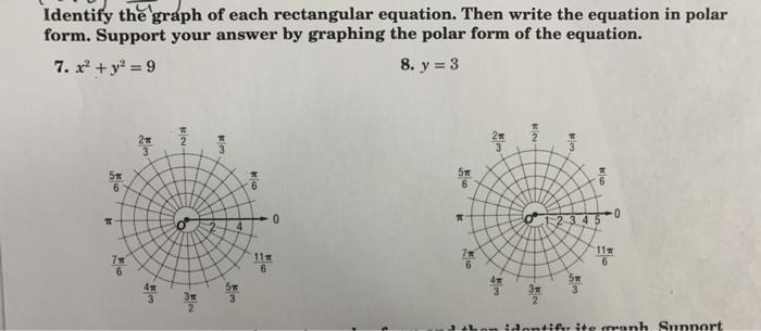 Solved Identify the graph of each rectangular equation. Then | Chegg.com