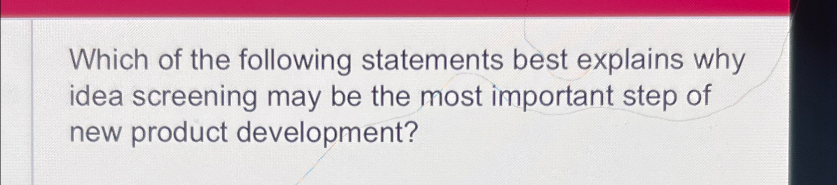 Solved Which of the following statements best explains why | Chegg.com