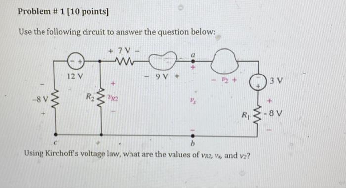 Solved Use the following circuit to answer the question | Chegg.com