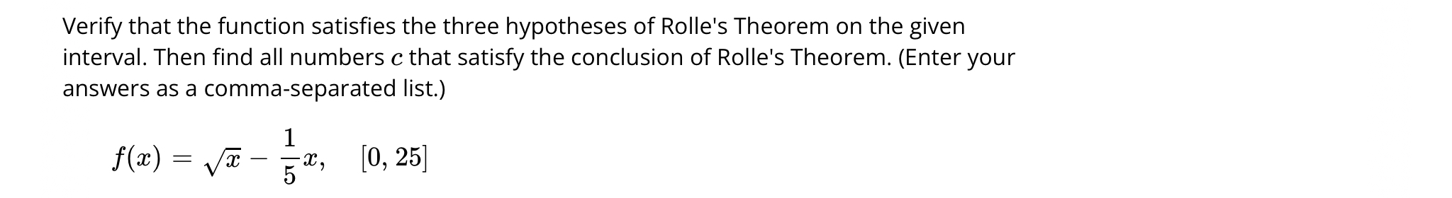 Solved Verify that the function satisfies the three | Chegg.com