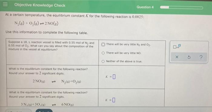 Solved Objective Knowledge Check Question 4 At a certain | Chegg.com