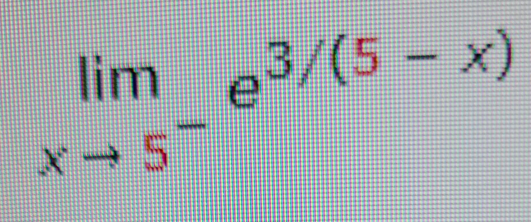 Solved limx→5−e3/(5−x) | Chegg.com