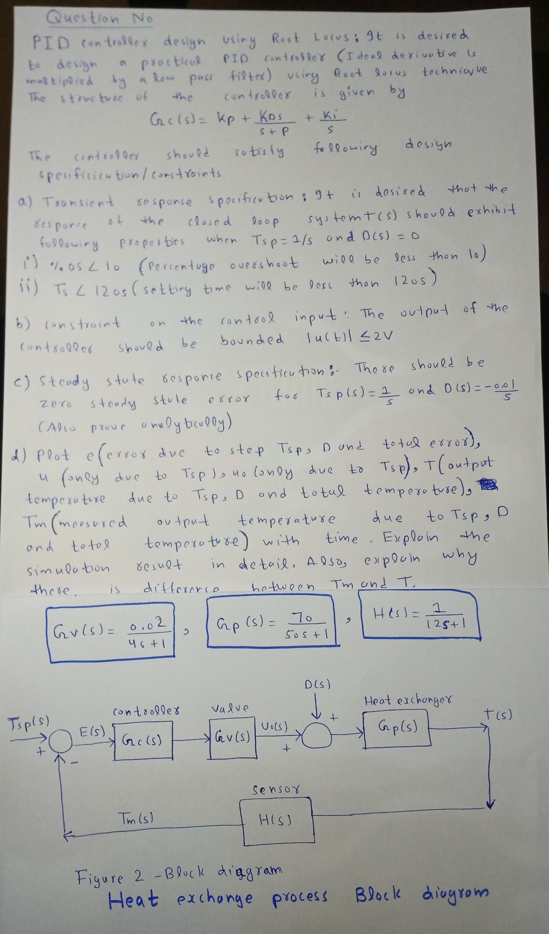 S i) %os Llo Question No PID controller design using | Chegg.com