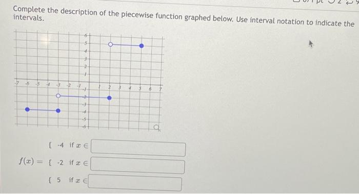 Solved Complete the description of the piecewise function | Chegg.com