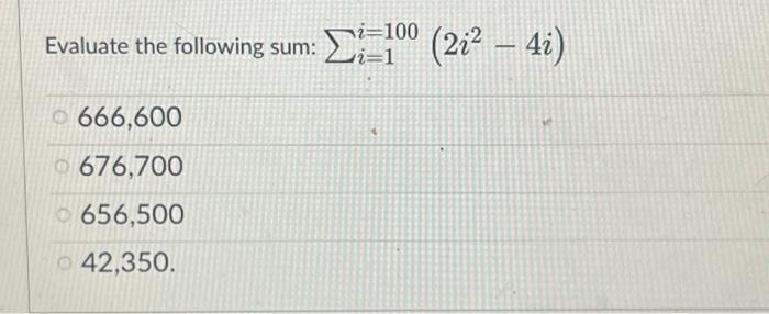 Solved Evaluate the following sum: | Chegg.com