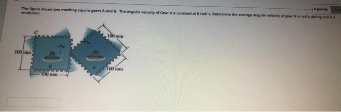 Solved 4 points The figure shows two meshing square gears A | Chegg.com