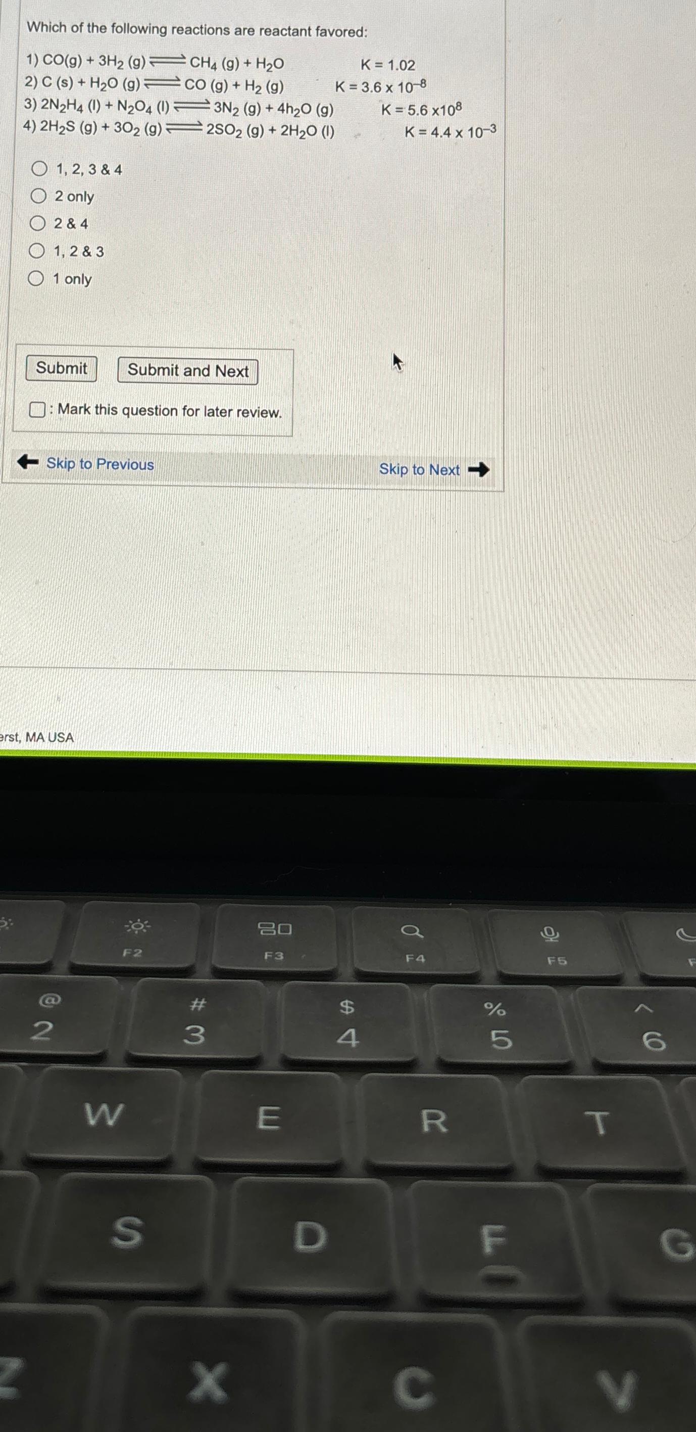 Solved Which of the following reactions are reactant | Chegg.com