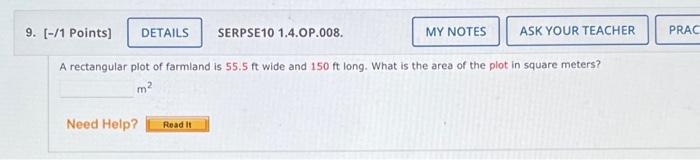 Solved PRAC 9. (-/1 Points) DETAILS SERPSE10 1.4.OP.008. MY | Chegg.com Solved PRAC 9. (-/1 Points) DETAILS SERPSE10 1.4.OP.008. MY | Chegg.com