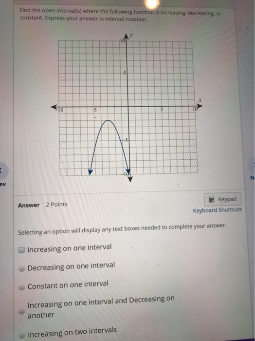 Solved Find the open interval(s) where the following | Chegg.com