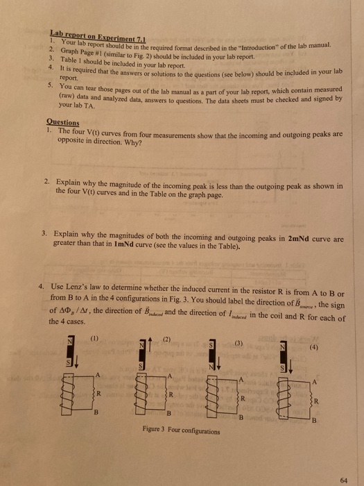 Solved 2. Gm Lab report on Experiment 71 1. Your lab report | Chegg.com