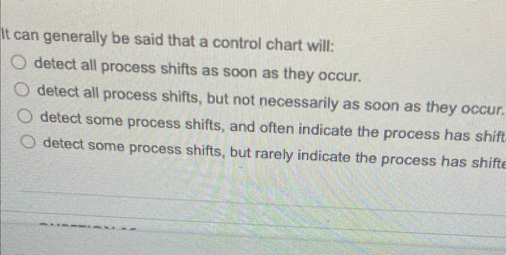 Solved It can generally be said that a control chart | Chegg.com