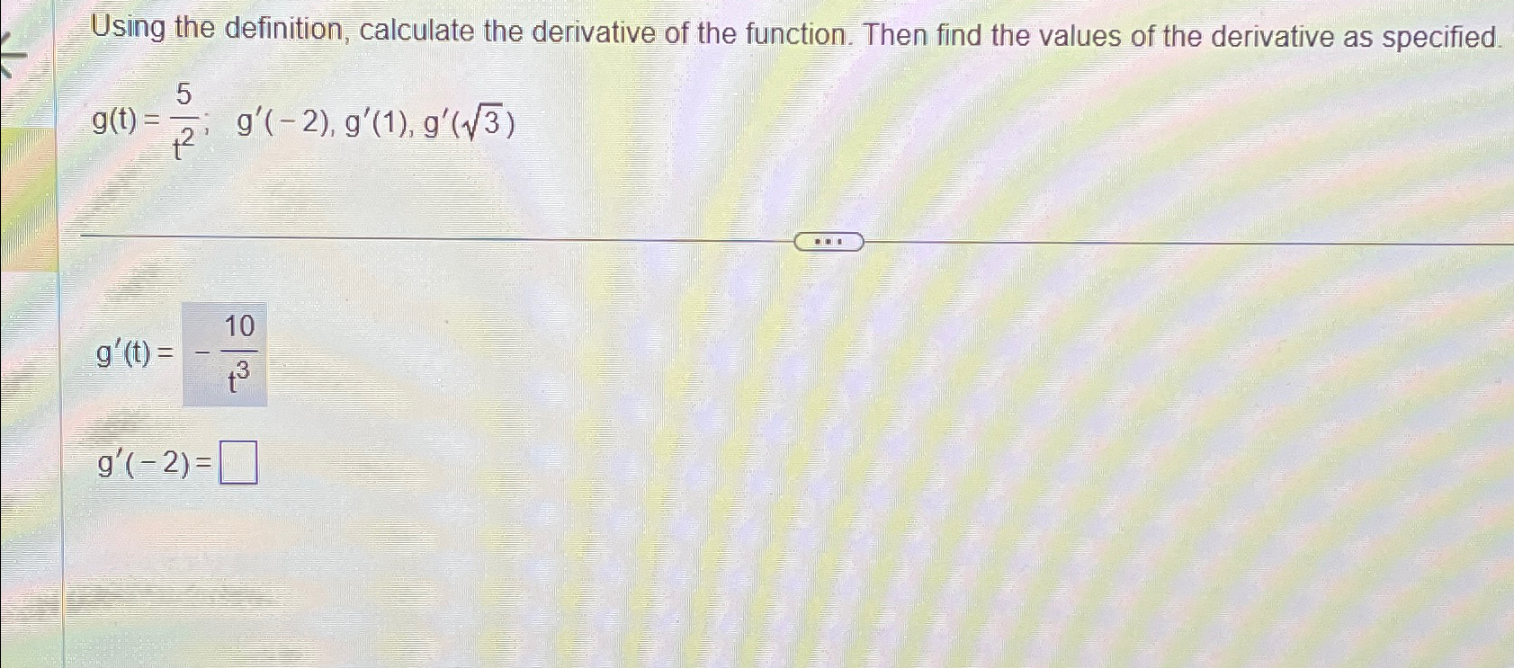 Solved Using the definition, calculate the derivative of the | Chegg.com