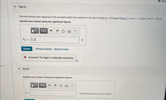 Solved Find the direction and magnitude of the net | Chegg.com