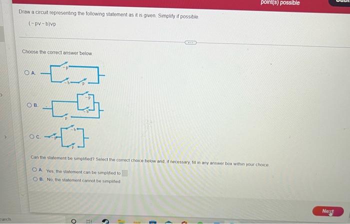 [Solved]: arch Draw a circuit representing the following st