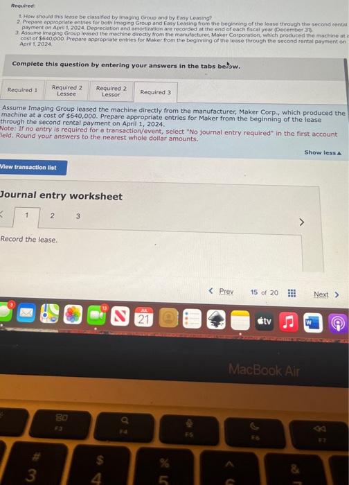 Solved Prepare appropriate entries for Imaging Group from | Chegg.com