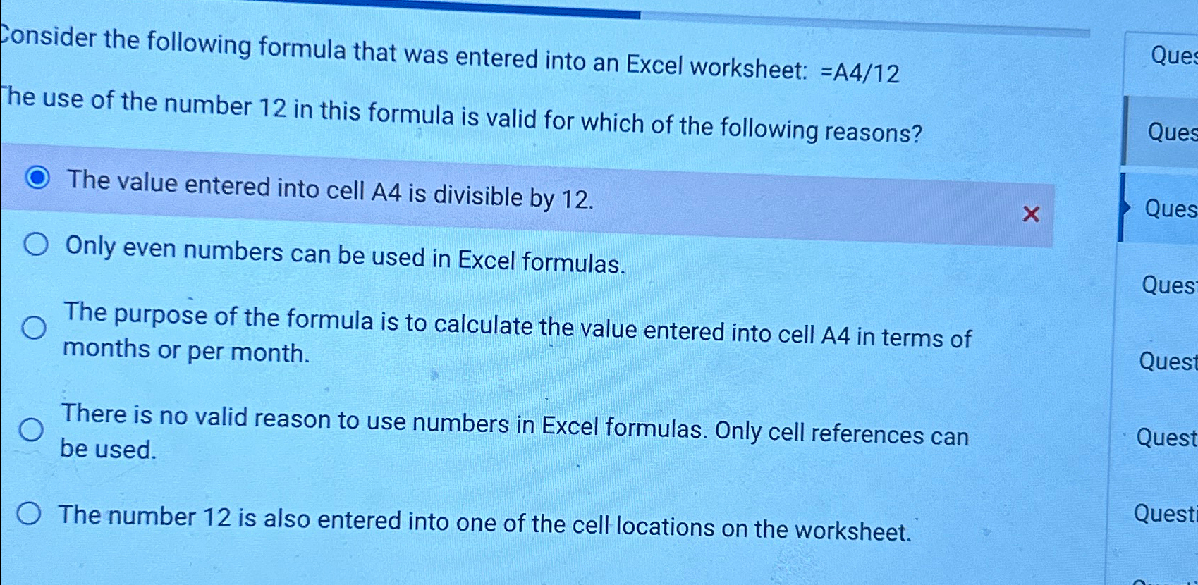 Solved Consider the following formula that was entered into | Chegg.com