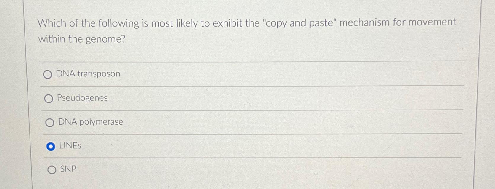 Solved Which of the following is most likely to exhibit the | Chegg.com