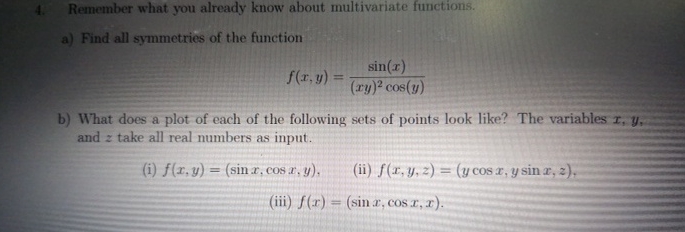 Solved Remember what you already know about multivariate | Chegg.com